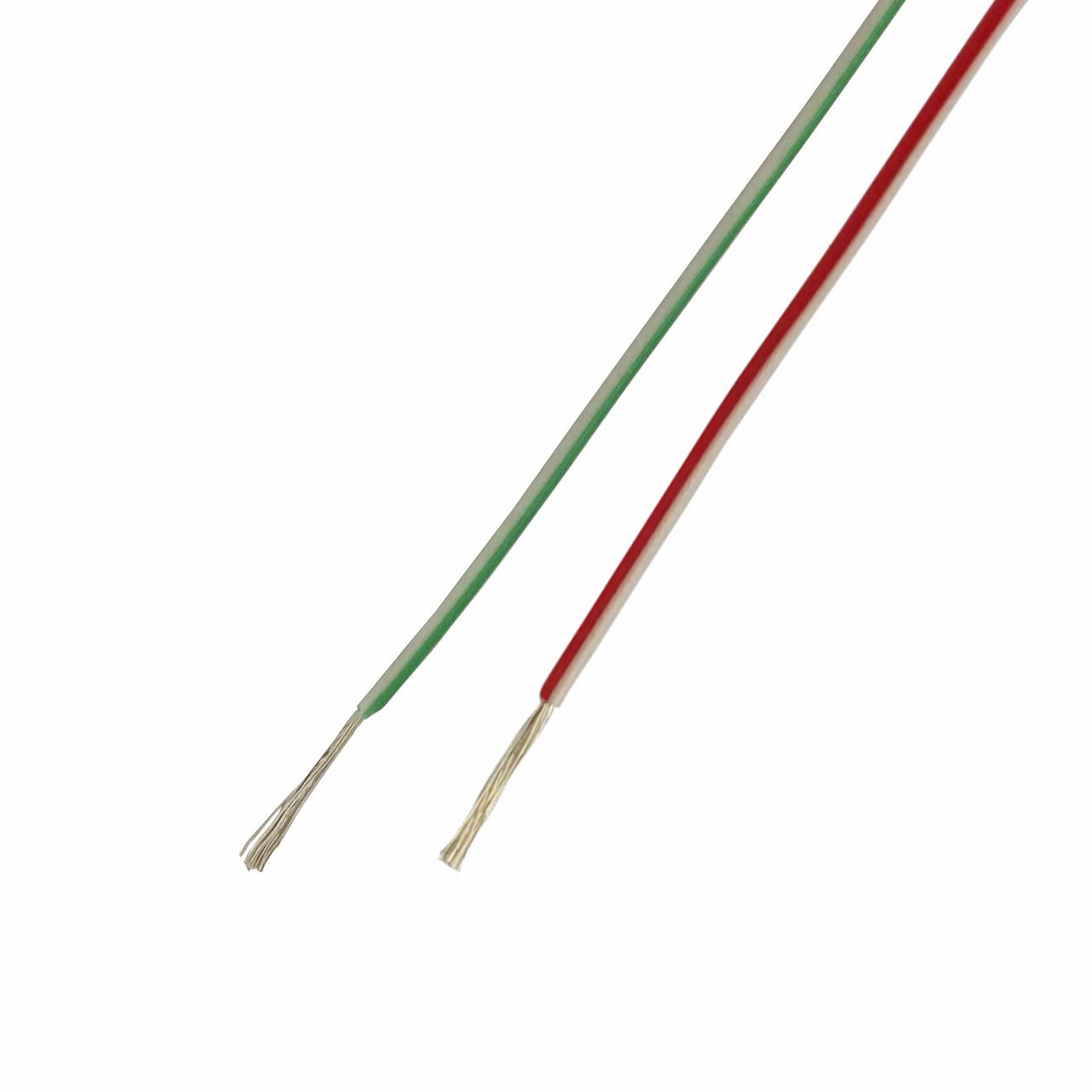 FEP Insulation Silver Plated Copper Wire White Green Double Color